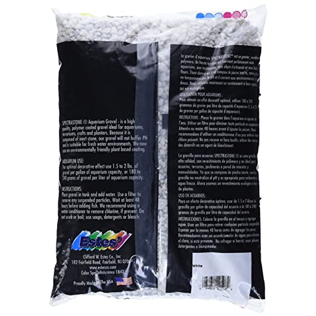 Spectrastone Special White Aquarium Gravel for Freshwater Aquariums, 5-Pound Bag