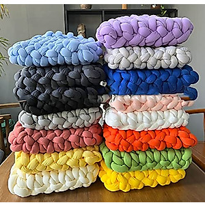 Women's Knit Clutch Bag Handmade Woven Knit Satchel Purse Handbag Shoulder Solid Color Bag