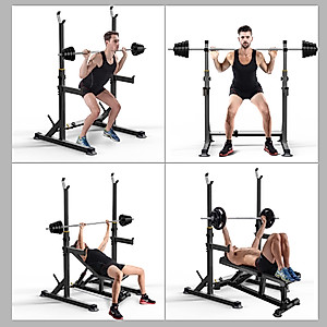 K KiNGKANG Squat Rack,Bench Press Rack Push Up Multi-Function Barbell Rack Weight Lifting Gym Home Gym Equipment