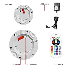 Magshion LED Light-Up Serving Tray 16 Color Cocktail Party Service Delivery Tray Rechargeable Multicolor Lighting Serving Trays Barware with Remote for Music Theme Birthday Party