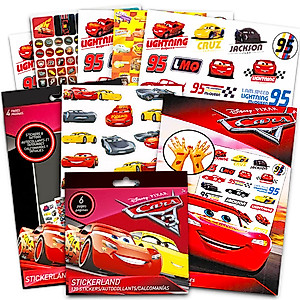 Disney/Pixar Cars Stickers & Tattoos Party Favor Pack (Bundle with Over 400 Stickers & 75 Temporary Tattoos)