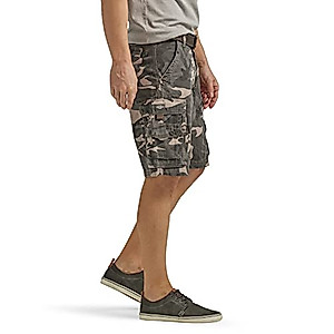 Lee Men's Dungarees Belted Wyoming Cargo Short, Ash Camo, 32