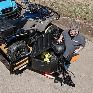 Buyers Products 1701680 Black Poly Trailer Tongue Truck Tool Cargo Storage Box,18 x 19 x 36 Inch, Made In The USA, Trailer Tongue Box For Storage And Organization, Trailer Storage Box