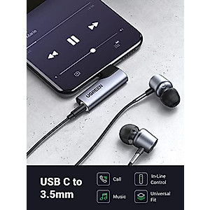UGREEN USB C to 3.5mm Headphone and Charger Adapter and USB C to 3.5mm Audio Headphone Jack Adapter Bundle