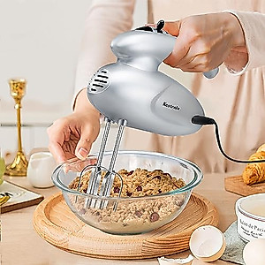 Kestreln Hand Mixer Electric Handheld with Stand Base for Kitchen Baking Cake, Dough, Powerful Mixing for Mashed Potatoes 1