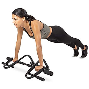 ProsourceFit Multi-Grip Chin-Up/Pull-Up Bar, Heavy Duty Doorway Trainer for Home Gym (ps-1109-cu), Black