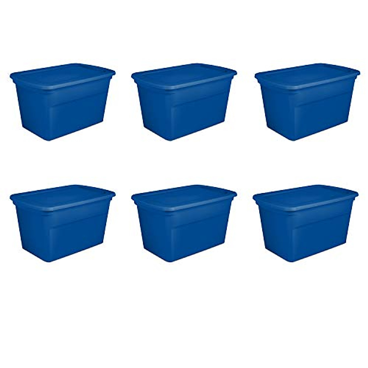 Sterilite 30 Gal./114 L Tote, Blue Morpho, 6 Pack