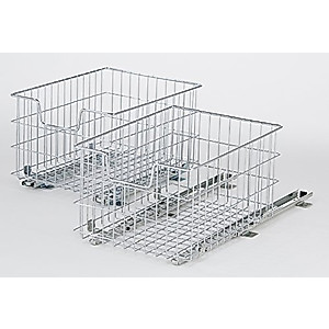 TRINITY Wire Basket w/Slides - Chrome (2-Pack)