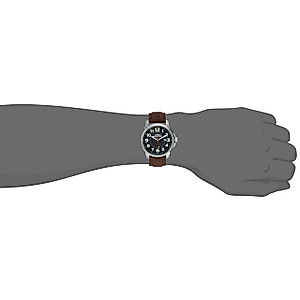 Timex Men's T44921 Expedition Metal Field Brown Leather Strap Watch