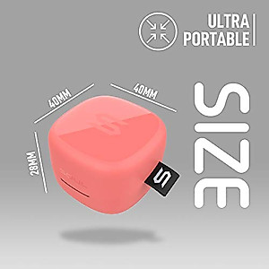 SOUL New S-Nano True Wireless Earbuds - in Ear Headphones, Ultra Portable, Bluetooth, IPX5 Waterproof, Transparency Mode - Peach