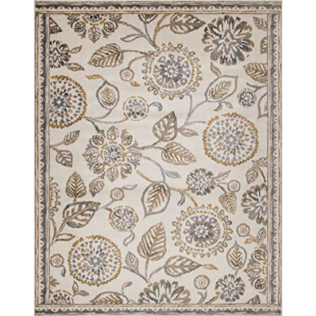 SUPERIOR Amary 5' x 8' Indoor Area Rug, Gray