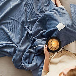 PAIFA Receiving Blankets Thin Blanket Quilt, Single Air Conditioning Blanket, Office Napping Blanket Sofa Cover Suitable for Bed, Chair, Sofa, Living Room, Home Decoration