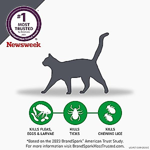 FRONTLINE Plus Flea and Tick Treatment for Cats Over 1.5 lbs., 8 Treatments