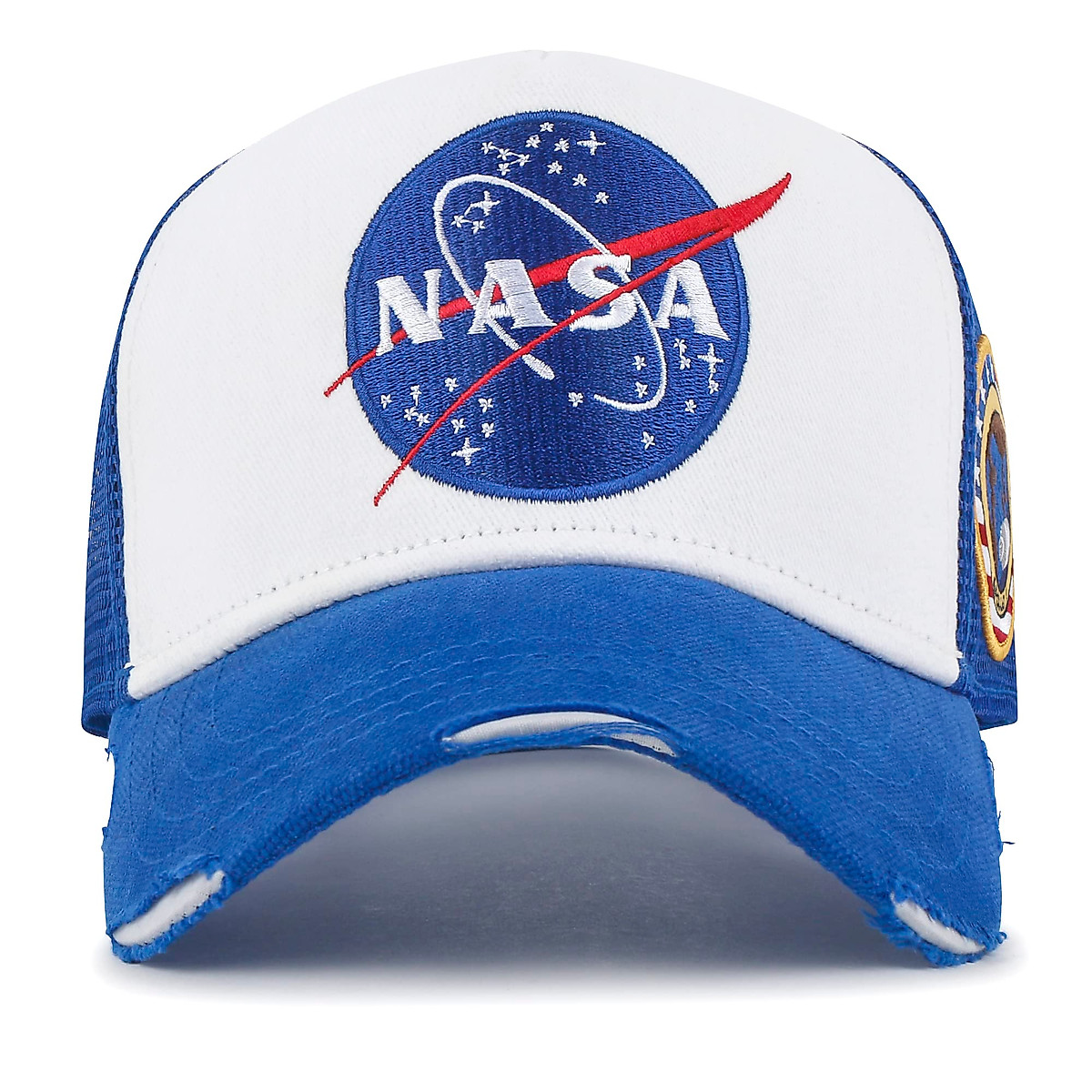 ililily PREMIUM NASA Meatball Logo Embroidery Baseball Cap Apollo 1 Patch Hat (as1, alpha, x_l, Blue)