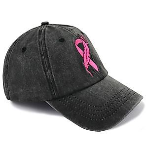 Breast Cancer Awareness Hats, Cancer Accessories for Women, Breast Cancer Survivor Gifts, Cancer Patients Must Have, Pink Ribbon Chemo Baseball Caps, Christmas Birthday Gifts