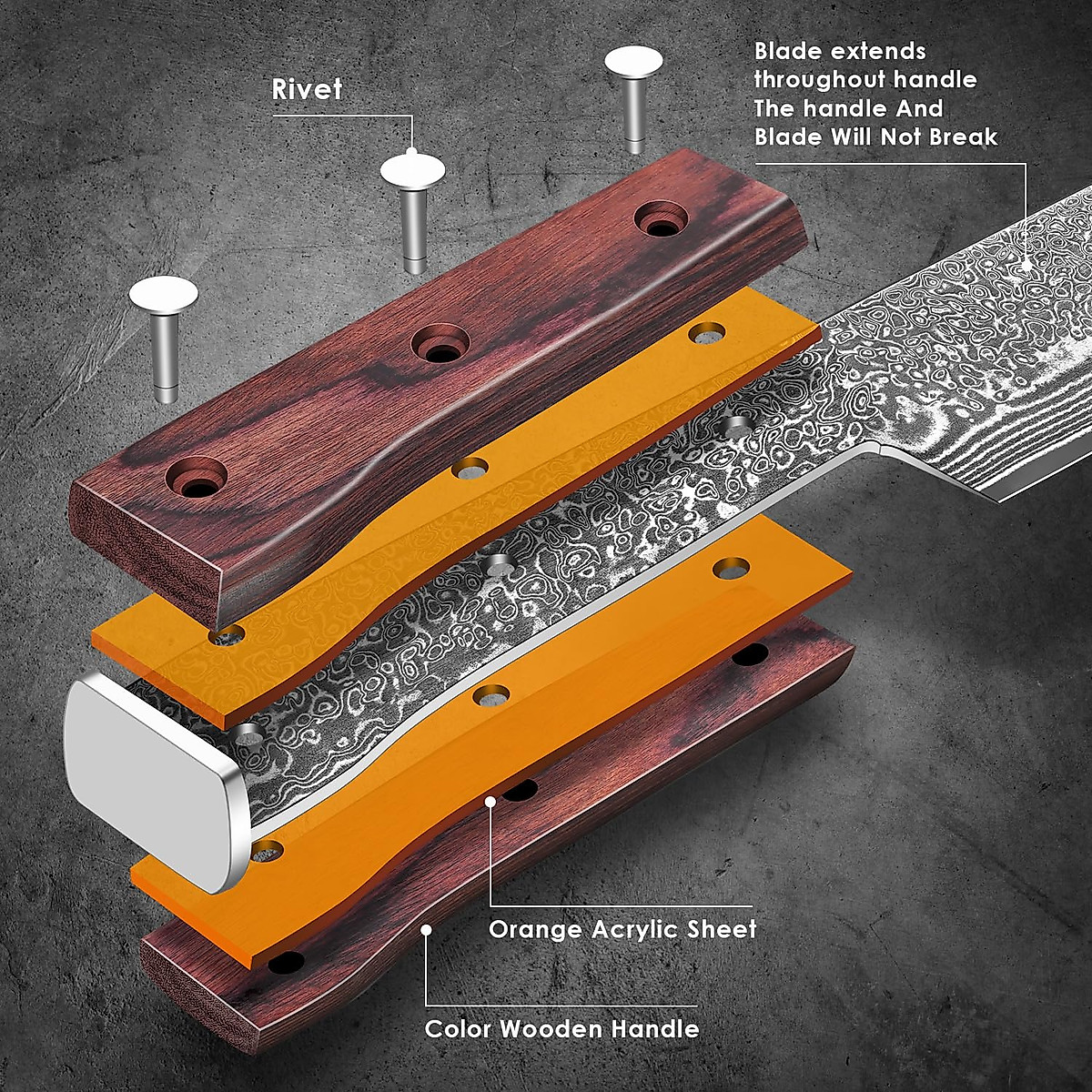 COOKLET'S Small Pairing Knife for Cutting Fruit, Professional VG10 Damascus Steel Forged Ultra Sharp Kitchen Knife, G10 Ergonomic Color Wooden Handle with Luxury Gift Box