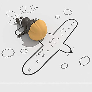 Hollyhorse Airplane Baby Blanket | Newborn Monthly Milestone Photo Blanket - Baby Boy Age Blanket for Growth Keepsake Photo