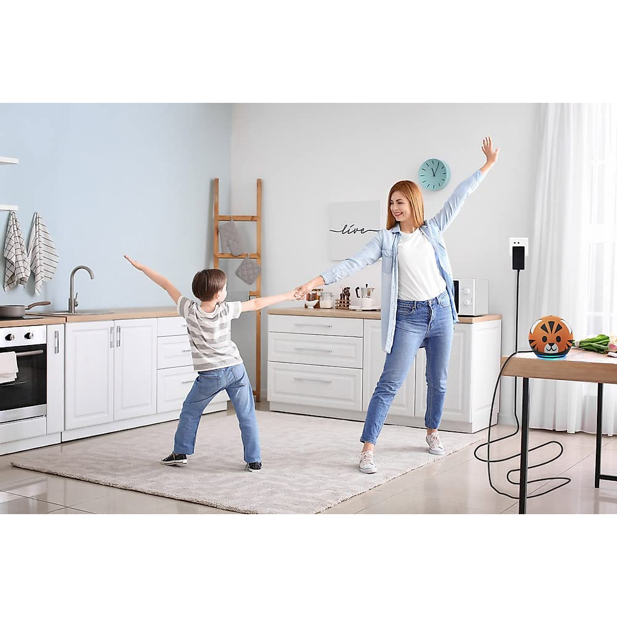 LEFXMOPHY H23K37 Show Power Cord Dot Charger Replacement for Show 5 (1st Gen 2019), Dot 4th / 3rd Generation - White AC Supply Adapter Accessories with 5ft Cable