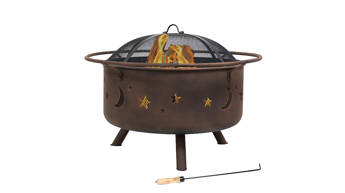Sunnydaze 30-Inch Cosmic Fire Pit & Grill - Worry-Free Fun