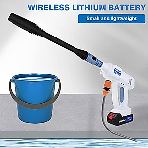 Cordless Power Washer, Portable Pressure Washer with Foam Pot and Multifunction Nozzle, 21V Battery Powered Pressure Washer for Cars, Fences, Garden Cleaning