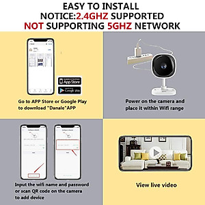 Wireless Security Camera 1080P,180 Degree Panoramic Camera with Motion Detection,Night Vision,Two-Way Audio,Home Security WiFi IP Camera for Office/Baby/Nanny/Pet Monitor (White-2 Pack)