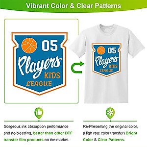 CenDale Premium DTF Transfer Film 13"x19" - A3 Plus 50 Sheets Double-Sided Matte Clear PreTreat Sheets PET Heat Transfer Paper for DIY Direct Print on All Fabric and Colors T-Shirts Textile