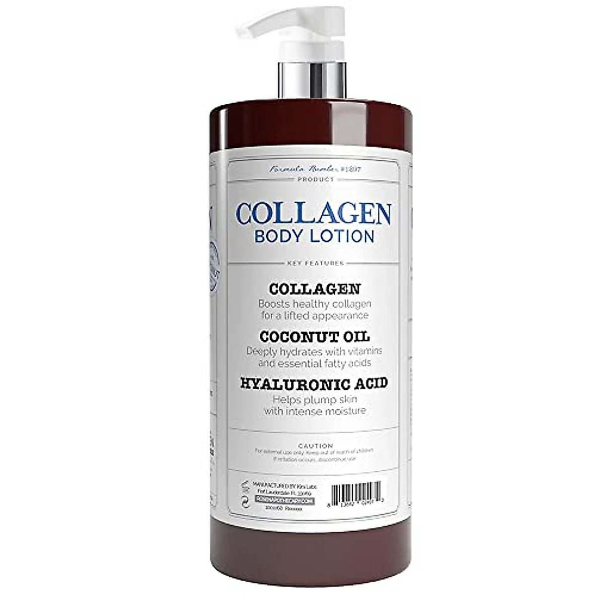 Rosen Apothecary Firming Collagen Body Lotion, Coconut Oil for Firm, Hydrated, Tighter Looking Skin, 960ml/32 fl oz