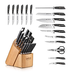 Saveur Selects 1026320 German Steel Forged 17-Piece Knife Block Set