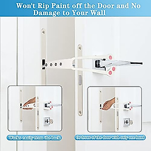 2Pcs Cat Door Holder Latch, Flex Door Stopper to Keep Dogs Away, Easy Way for Cats in
