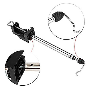 Flex Shaft Motor Hanger, Rotary Tool Holder with Table Clamp, Adjustable Steel Rod, 360 Degrees Rotatable, Electric Mill Stand Clamp