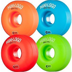 Mini Logo C-Cut Green / Red / Blue / Orange Skateboard Wheels - 54mm 101a (Set of 4)