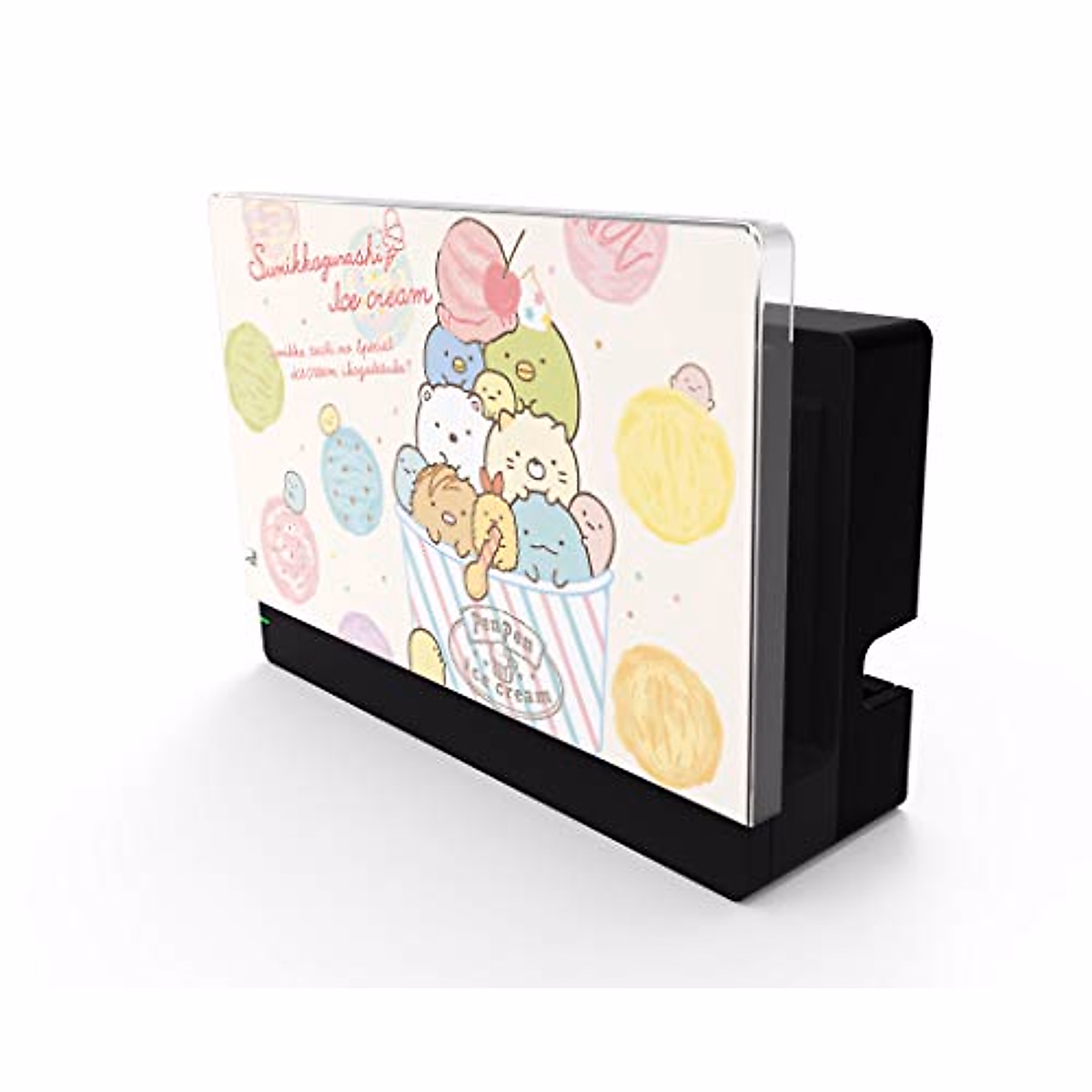 Nintendo and San-X Official Kawaii Nintendo Switch Character Dock Cover -Sumikko Gurashi (Things in the Corner) Pen Pen Ice Cream-