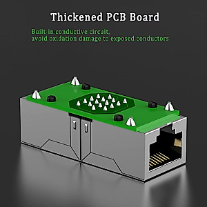 UVOOI Ethernet Coupler Female to Female 2-Pack, 1000Mbps RJ45 Inline Coupler Connector Ethernet Extender Adapter for Cat8, Cat7, Cat6, Cat5 Ethernet Cable