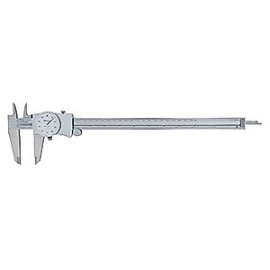 Mitutoyo 505-746 Dial Caliper.001" Graduation, 0.1" per Revolution, 0-12" Range, 0.002" Accuracy, White Face