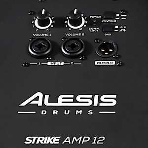 Alesis Strike Amp 12 - 12-Inch 2000-Watt Portable Drum Amplifier Speaker for Electric Drums with High-Frequency Compression Driver and Contour EQ