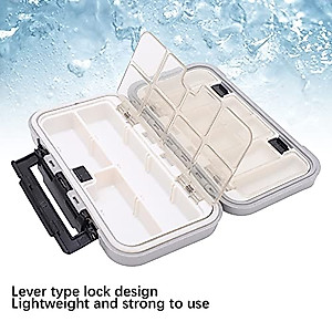 Waterproof Accessory Box, Switch Hinge Design Small in Size Easy to Carry Fishing Container Tool for Storing Fishing Equipment