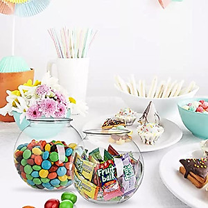 Okllen 12 Pack Plastic Ivy Bowls, 16 Oz Round Fish Bowl Unbreakable Vases Bowls for Home Decor, Carnival Games, Candy, Party Favors, Centerpiece, BPA Free, Clear