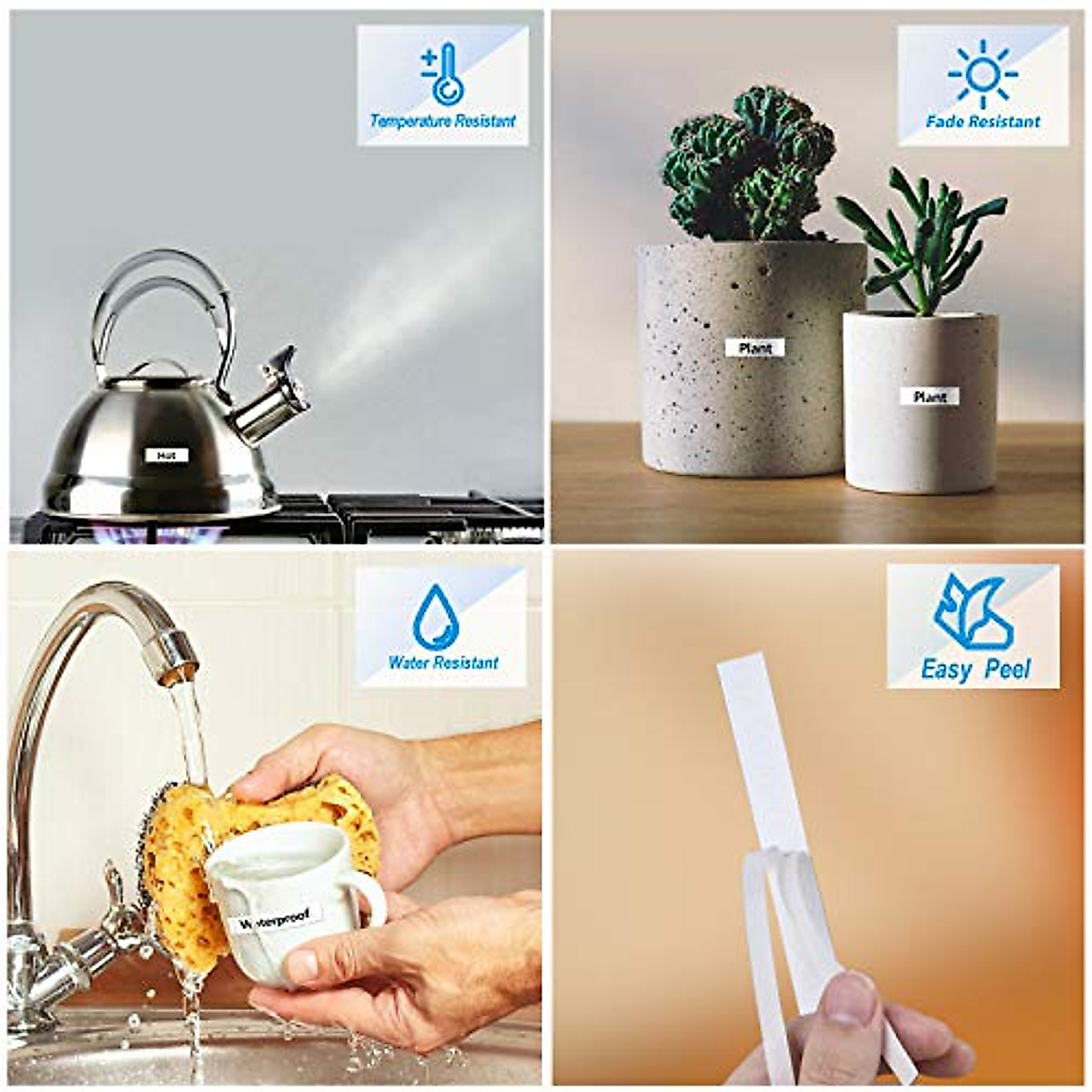 Weemay 5 Pack TZe-241 18mm 0.7 Laminated White Tape Compatible for Brother Label Maker P Touch 3/4 Inch TZe241 Black-on-White TZe Label Tape for Ptouch PT-D400AD PT-D610BT PT-D600 PT-D410 Printer