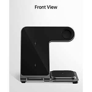 Intoval Charging Station for Apple iPhone/Watch/Airpods, 3 in 1 Wireless Charger for iPhone 15/14/13/12/11/XS/XR/XS/X/8, iWatch 9/Ultra 2/8/Ultra/7/6/SE/5/4/3/2, Airpods Pro2/Pro1/3/2/1 (Y9,Grey)