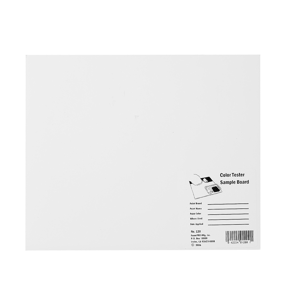 Foampro 120 Color Tester Sample Board