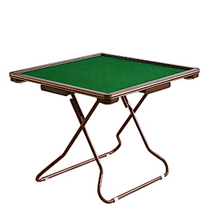 MJTABLE Mahjong Table, 35" Card Tables Folding Square with 4 Cup Holders & 4 Drawers for 4 People, Wear-Resistant Desktop Majiang Table for Poker Cards, Mahjong, Board Games