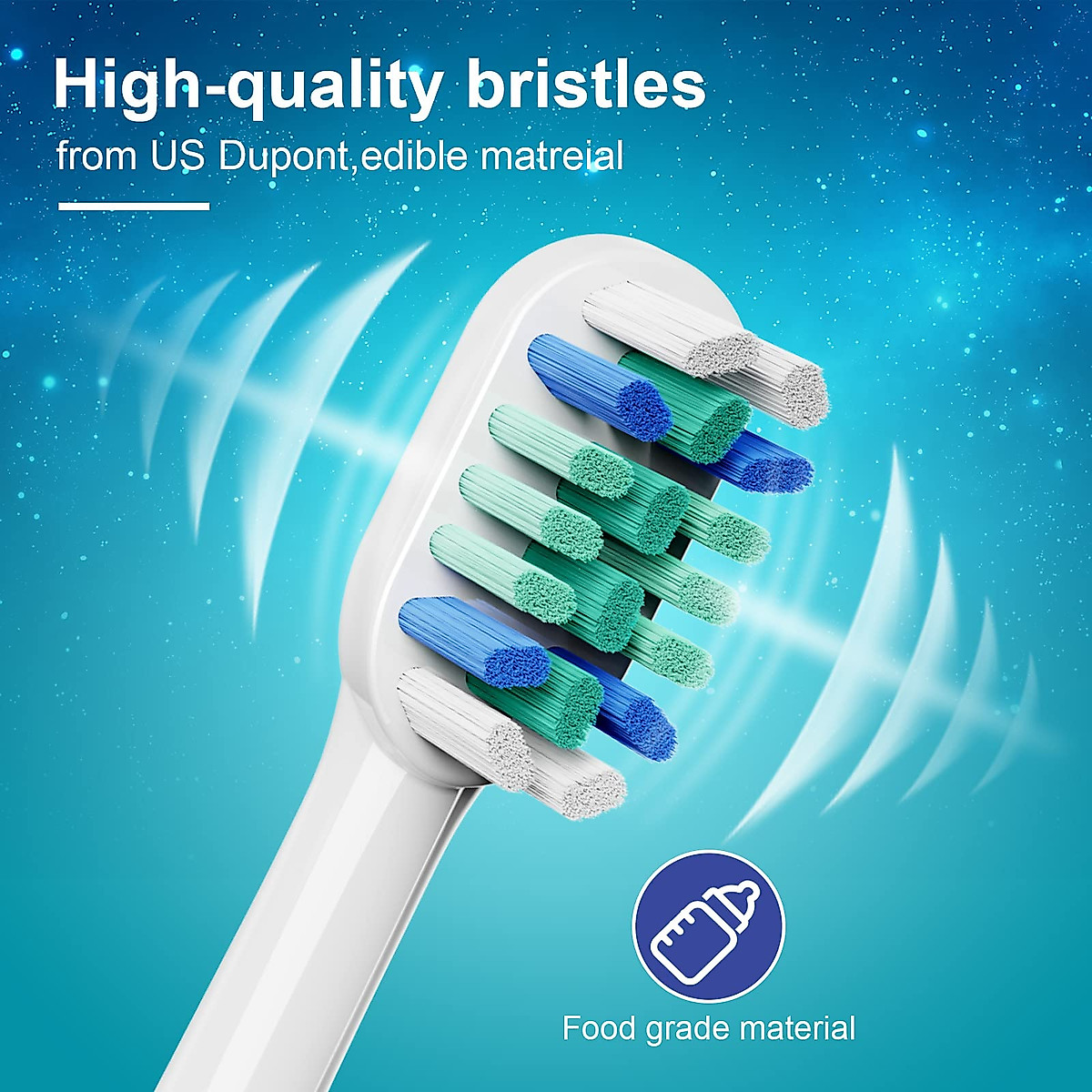 Toothbrush Heads for Philips Sonicare, 16 Pack Electric Toothbrush Replacement Heads Soft Dupont Bristles for Gum Health Improvement