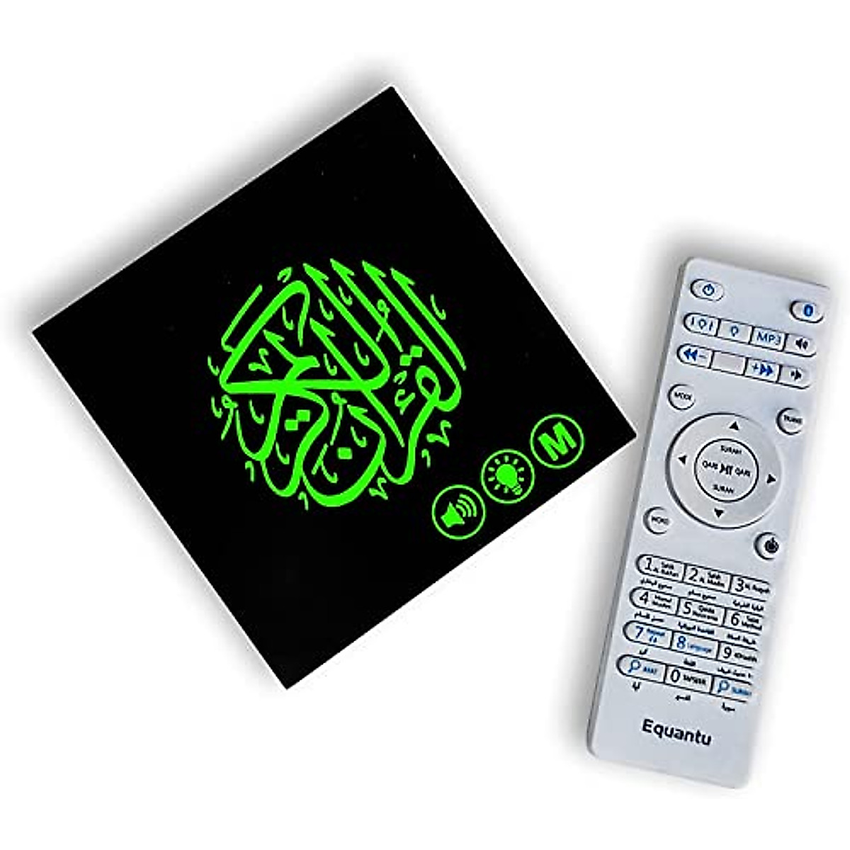 New Upgraded Quran Speaker - Control via Touch APP Remote - Quran For Kids Night Light Bluetooth Speaker - HD Quality Quran Audio - Quran in Arabic 16 Recitations 16 Translations Hadees Tafseer Duaas