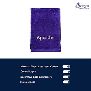Swanson Christian Towel-Apostle-Purple w/Gold Lettering