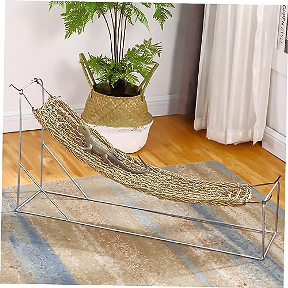 NOLITOY 4 Pcs Climbing Pet Hammock Lizard Hanging Beds Lizards Hammocks Bearded Dragon Tank Accessories Reptile Lizard Lounger Pet Seagrass Cushions Reptile Hammock Reptile Lizard Hammocks