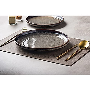 KYBSCZ Ceramic dinner plates set of 4, Large Dinnerware Plates & Salad plates for party and wedding, Microwave safe porcelain plates set, 10 Inch