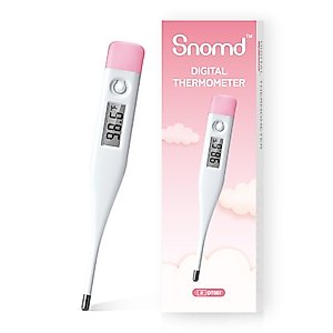 Snomd Digital Oral Thermometer for Adults and Children with LCD Display, Oral Thermometer for Baby with Fever Alarm Rectal & Underarm Use, Fast Reading Thermometer