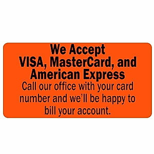 LabelValue.com | We Accept Visa, MasterCard, and American Express Labels/stickers - 500 Labels Per roll