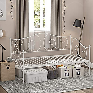 Furinno Angeland Carca Metal Daybed, Twin, White