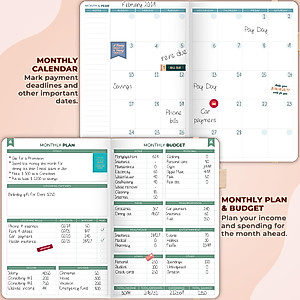 Clever Fox Budget Book 2.0 – Simple Budgeting Planner for Beginners – Financial Notebook with Money Spending, Debt & Bill Tracker (Rose Gold)